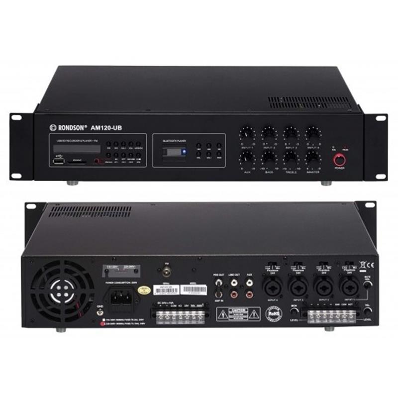 Amplificateur préampli 120 Watts - 100 V - AM 120 UB RONDSON