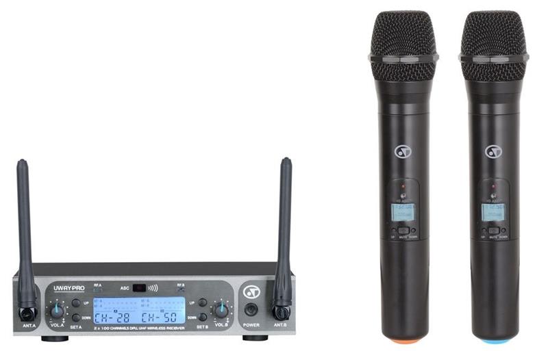 Double Micros Serre-Tête Sans Fil Uhf UWAY-PRO