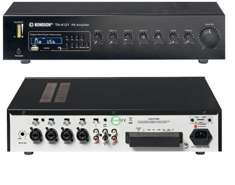 Amplificateur préampli 120 Watts - 100 V - TA-4121 RONDSON